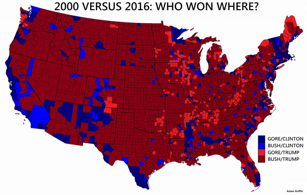 200 Versus 2016: Who Won Where? - Vivid Maps