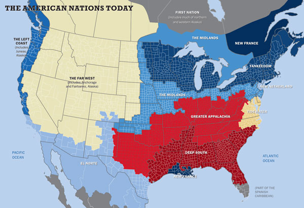 American nations - Vivid Maps