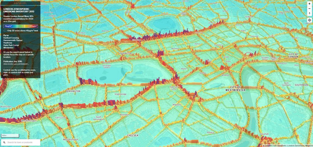 London atmospheric emissions inventory - Vivid Maps
