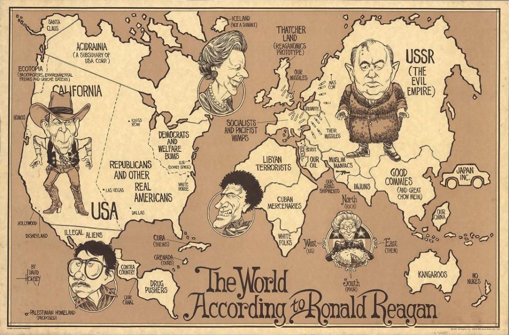 The World according to Ronald Reagan (1987) - Vivid Maps