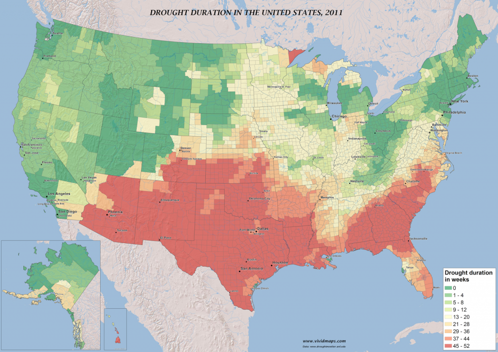 Drought Duration by U.S. County - Vivid Maps