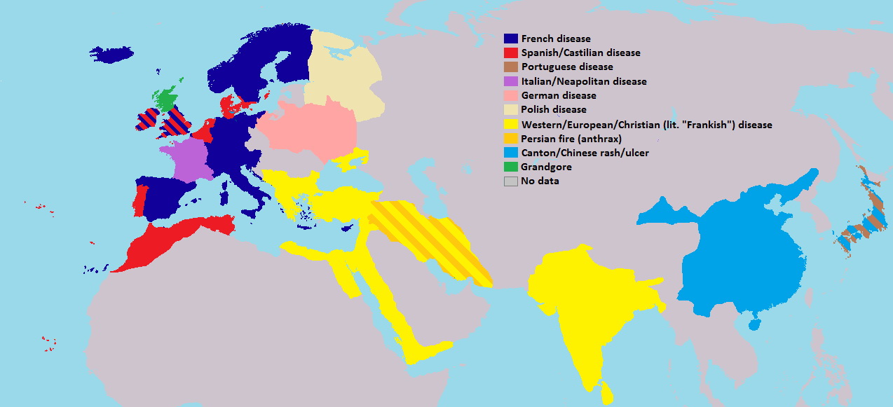 What syphilis was called before it was called syphilis - Vivid Maps