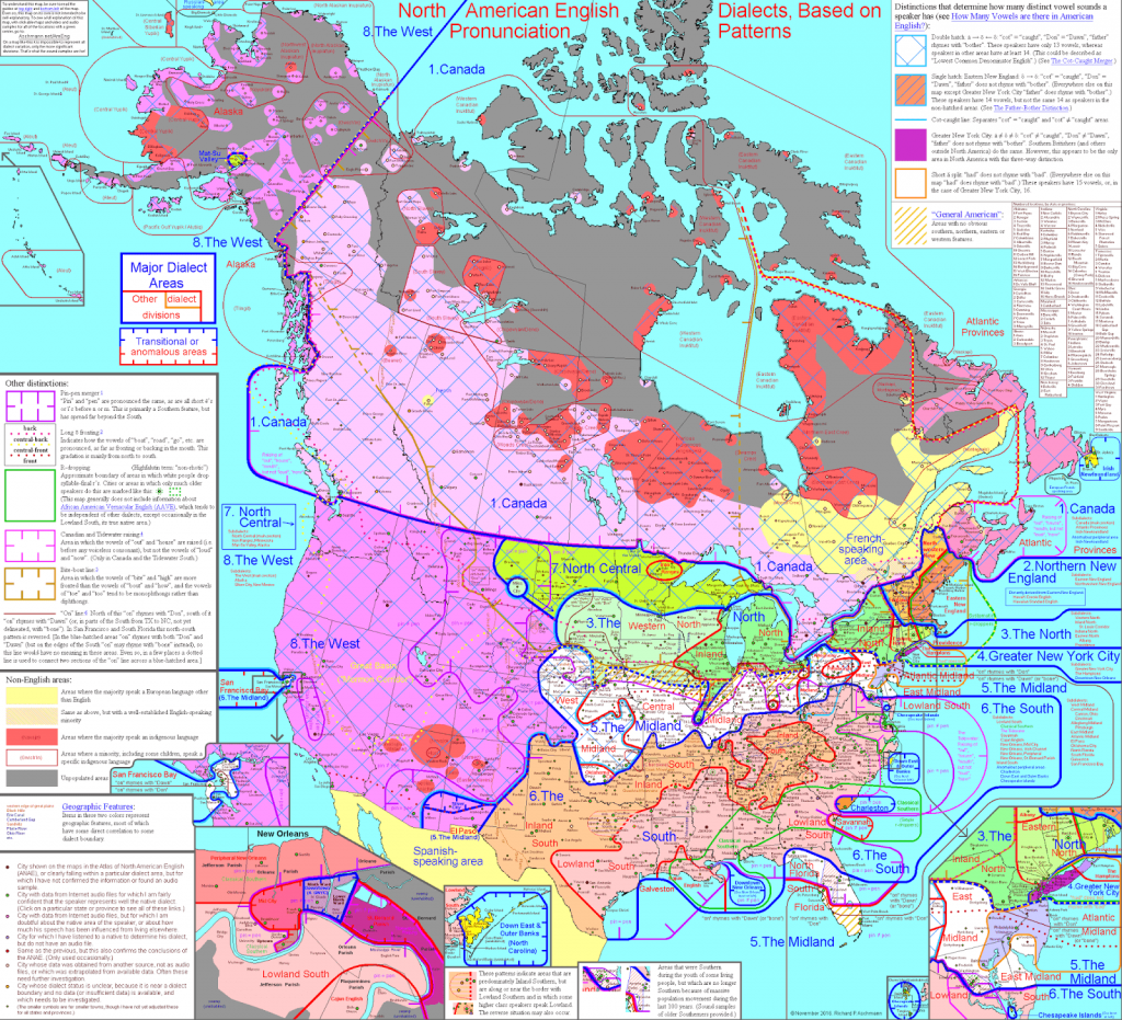 North American Regional Dialects & Accents - Vivid Maps