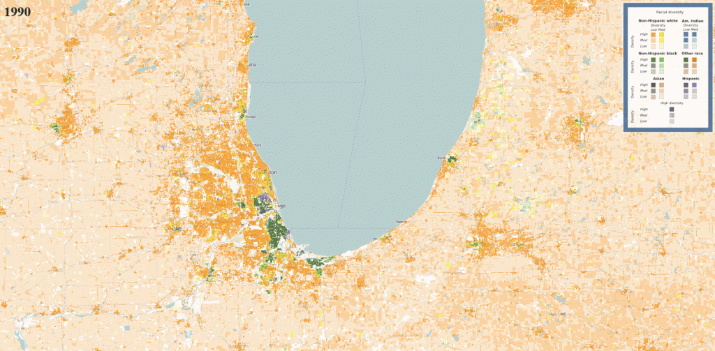 Racial Diversity in the United States (1990 - 2010) - Vivid Maps