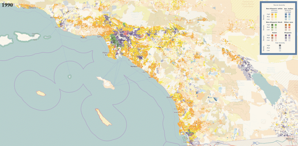 Racial Diversity in the United States (1990 - 2010) - Vivid Maps