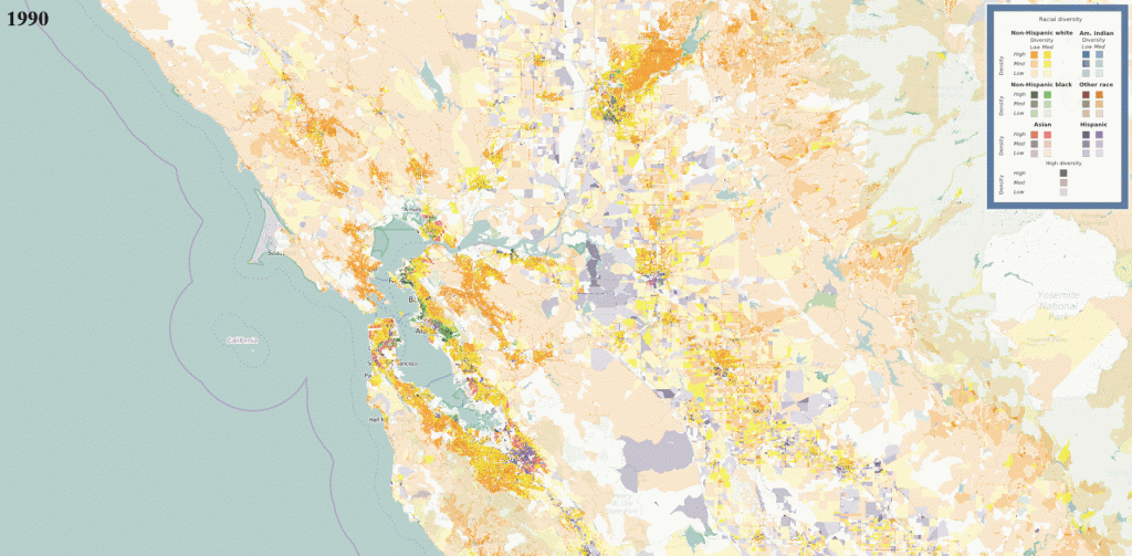 Racial Diversity in the United States (1990 - 2010) - Vivid Maps
