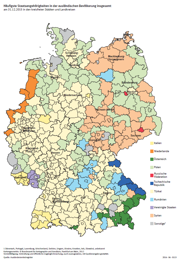 German Immigrants Map