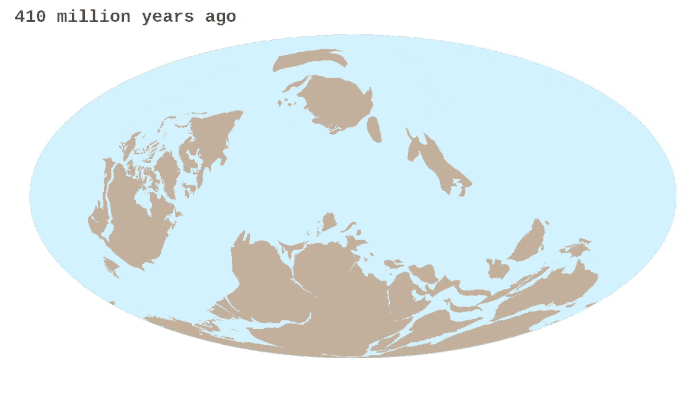 The breakup of Pangaea - Vivid Maps