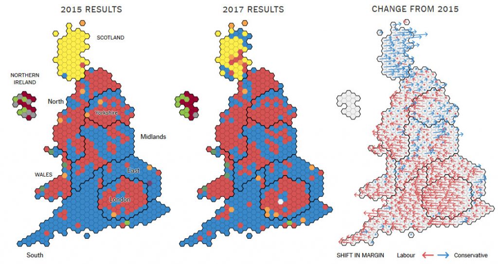Results of 2017 UK General Election - Vivid Maps