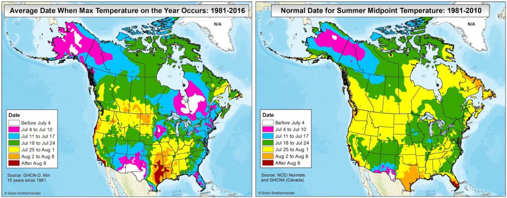 Average Annual High Temperature vs. Climate Normal High Temperature ...