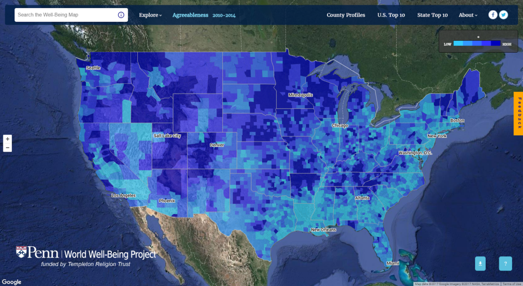 The Well-Being Map - Vivid Maps
