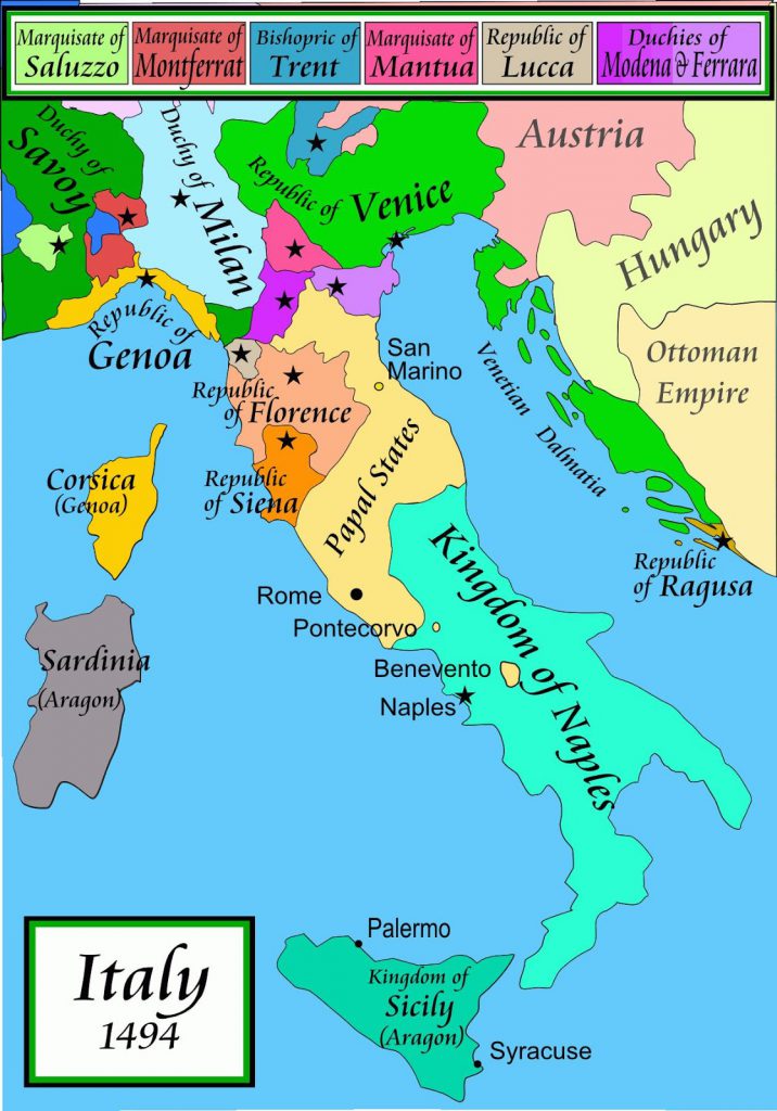 Italy (1494) - Vivid Maps