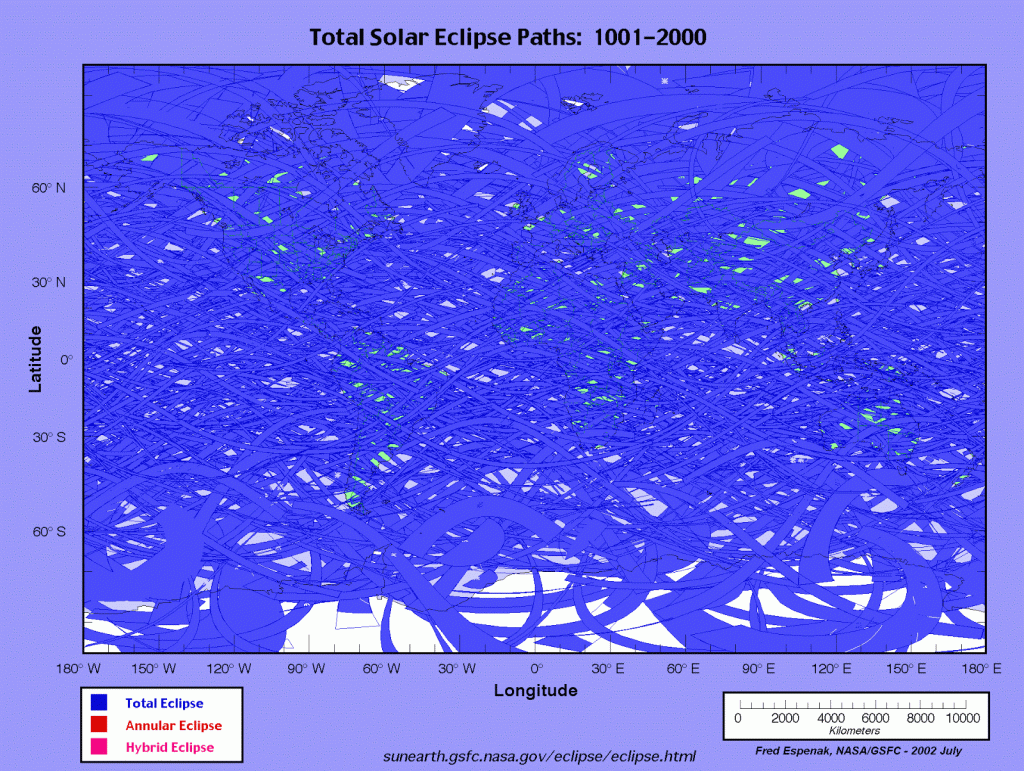 Solar Eclipses Paths Mapped - Vivid Maps