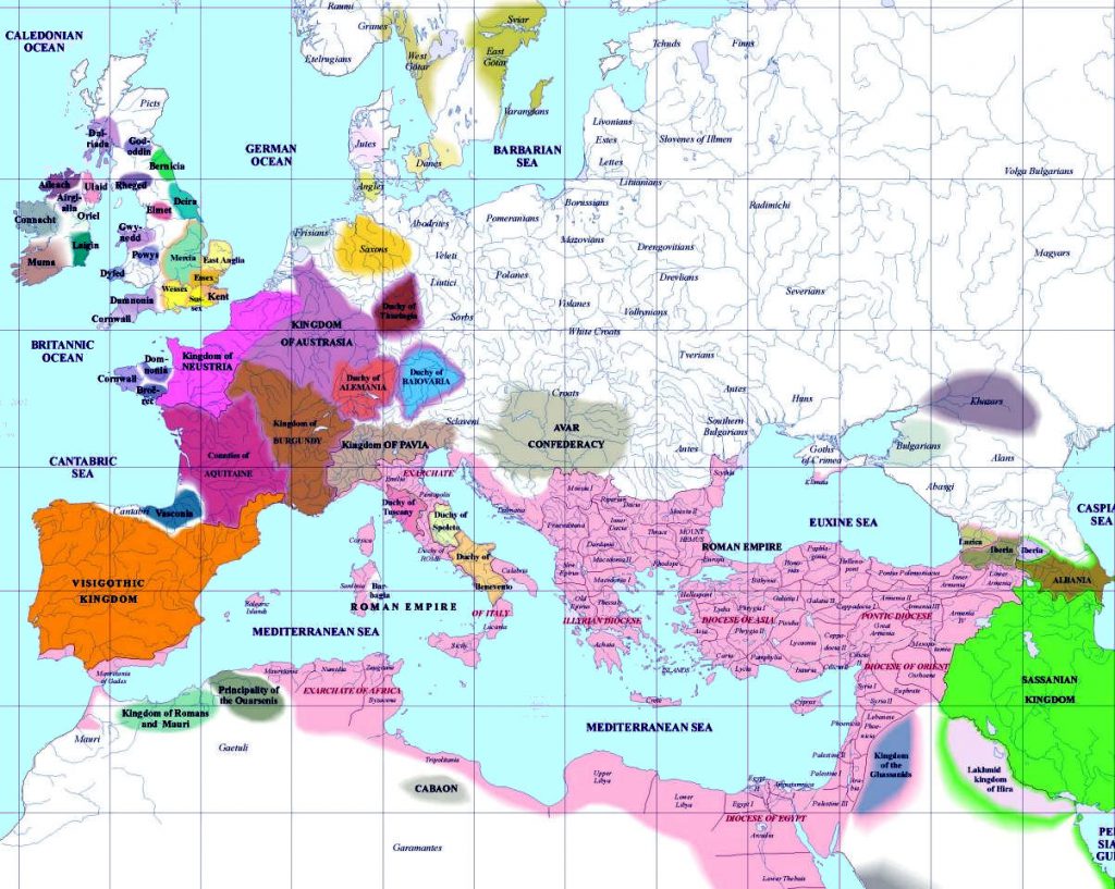 Europe 600 AD Vivid Maps Europe 600 AD Vivid Maps