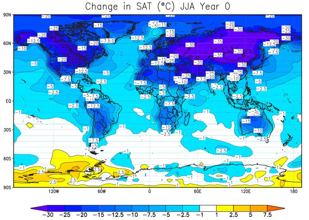 The Global Impact of a Nuclear Winter - Vivid Maps
