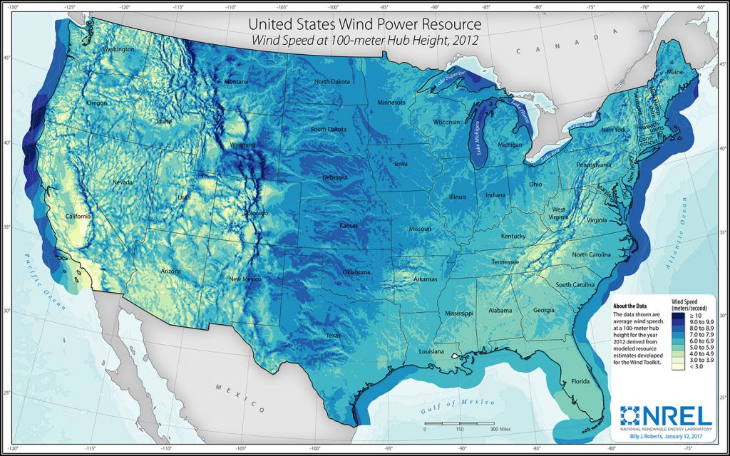 Solar and wind power potential of the U.S. - Vivid Maps