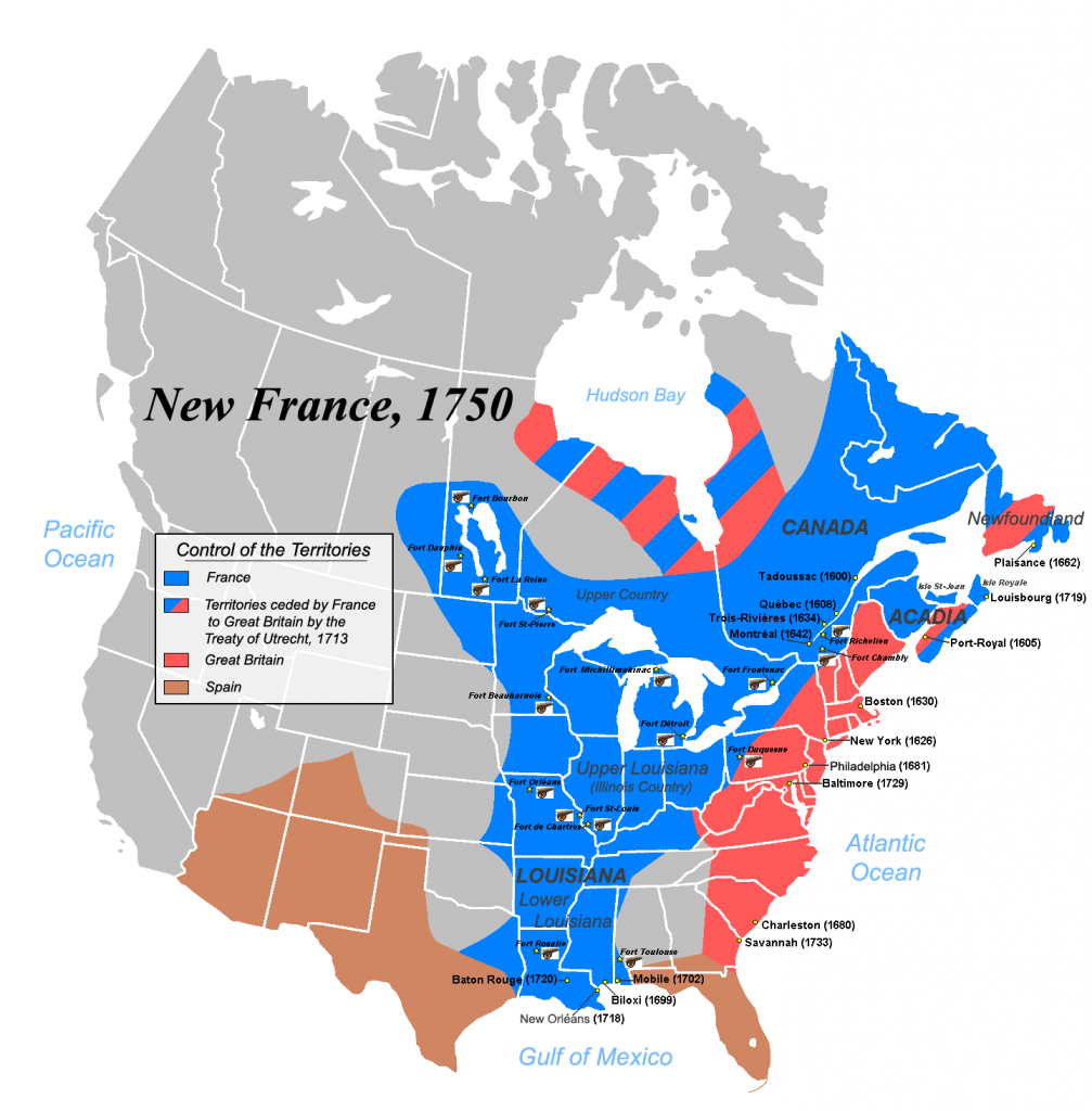 New France 1750 Vivid Maps