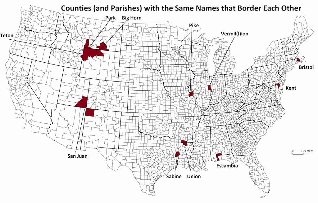 United States Counties With Names