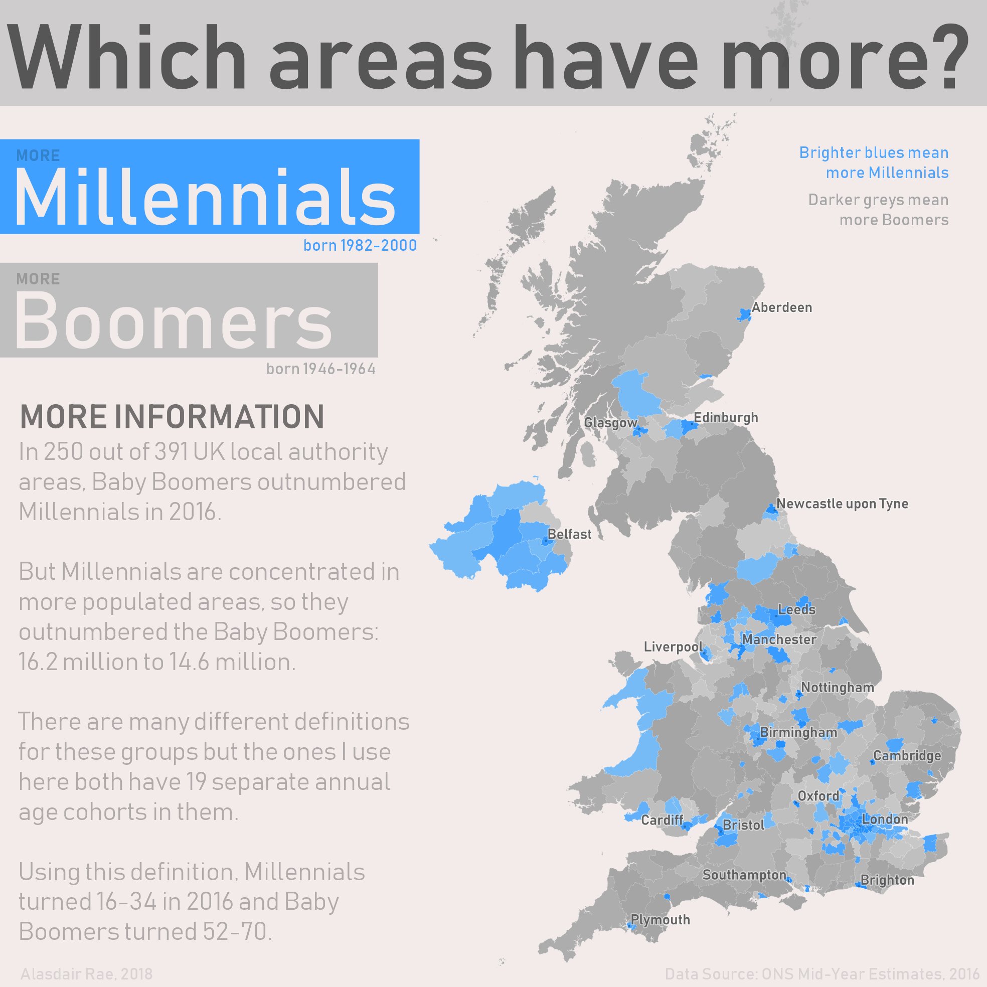 Which areas of the UK have more millennials? - Vivid Maps