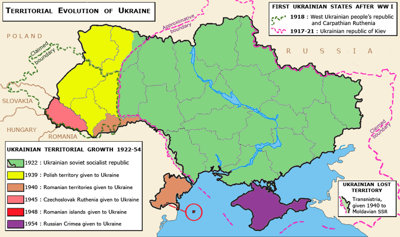 Territoral evolution of Ukraine - Vivid Maps