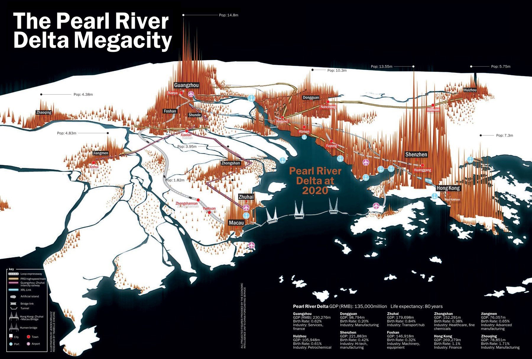The Pearl River Delta Megacity: China's Economic Powerhouse - Vivid Maps