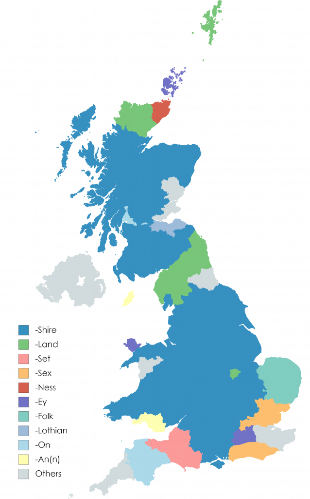 British Isles: Historic Counties - Vivid Maps