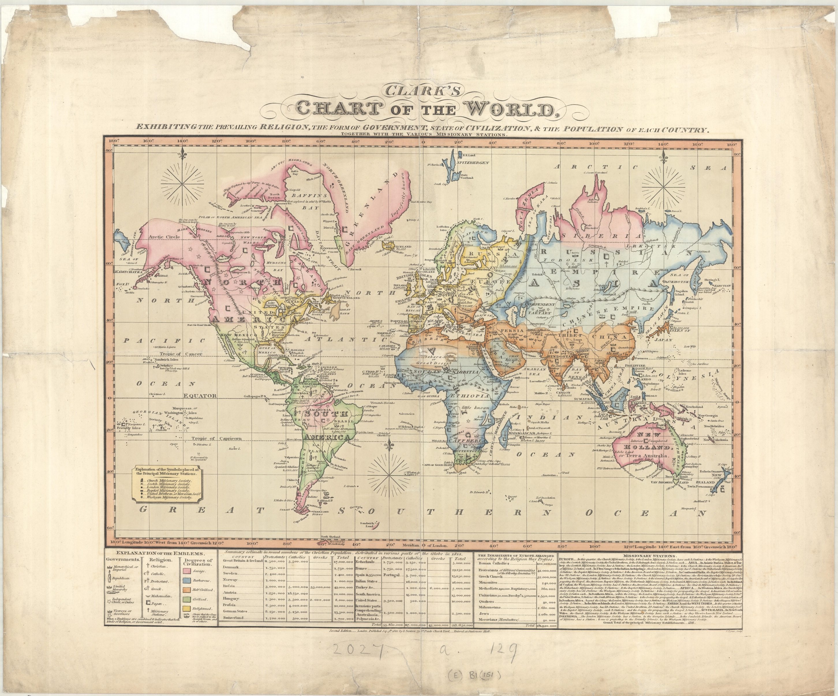 British map describing how civilized they meant the rest of the world ...